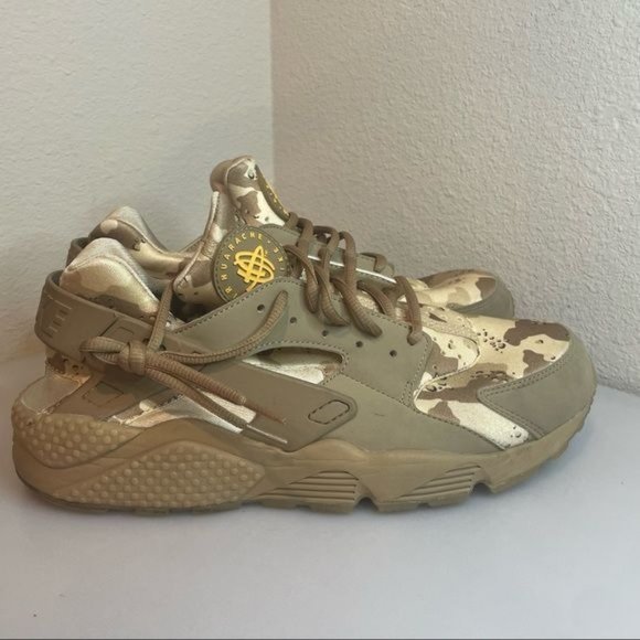 Nike | Shoes | Rare Nike Air Huarache Desert Camo Ochre Tan Shoe | Poshmark